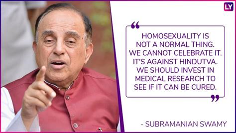 Subramanian Swamy Calls Gay Sex Unnatural 5 Times Indian Politicians Spoke Against