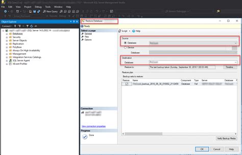 Restaurer La Sauvegarde Dune Base De Données Dans Sql Server
