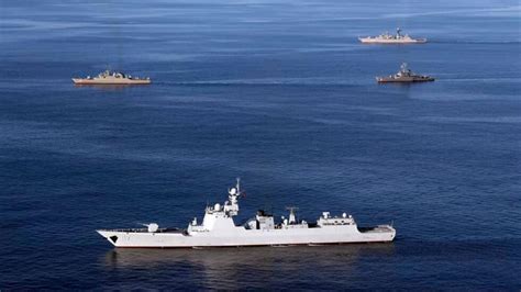 中俄伊三國海軍舉行聯合演習在阿曼灣登場