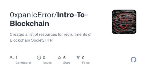 GitHub XpanicError Intro To Blockchain Created A List Of Resources