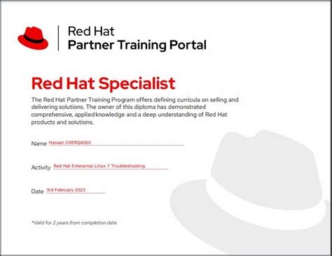 Ahmed Hassan Cherqaoui On Linkedin Redhattraining Redhatpartners Linuxsystemadministration