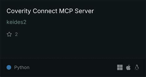 Coverity Connect Mcp Server Glama