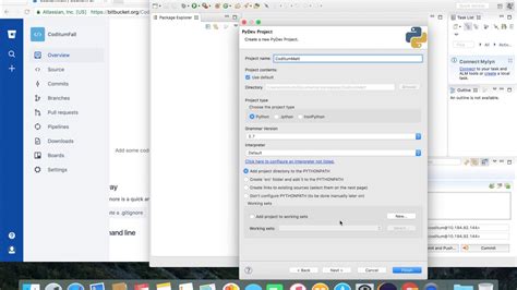 How To Create A Bitbucket Repository For A Python Project Youtube