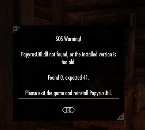 Schlongs Of Skyrim Ae Giving Papyrus Dll Warning Only Happened