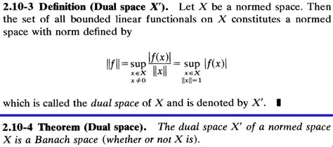 Solved 210 3 Definition Dual Space X Let X Be A Normed Space Then The Set Of All Bounded