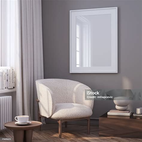 프레임 모형 수직 Iso 종이 크기 반사 유리 거실 벽에 모형 포스터 인테리어 모형 아파트 배경입니다 현대적인 인테리어 디자인