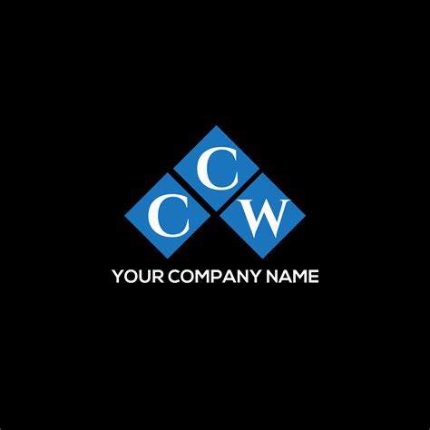 Ccw Letter Logo Design On Black Background Ccw Creative Initials