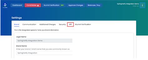 How To Generate An Api Key On Springverify Portal
