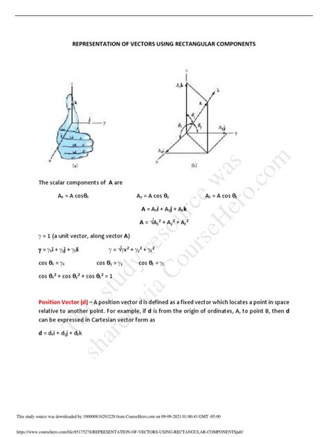 Representation Of Vectors Using Rectangular Components Mmmm Pdf Euclidean Vector