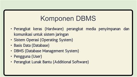 Komponen Dbms Pengantar Tif Amanda Mahendra Pptx