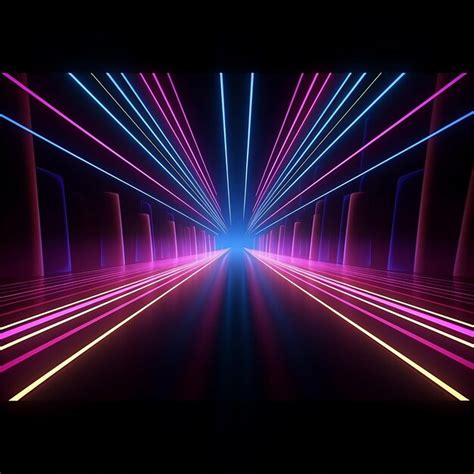 Premium Photo Neon Line Background Animation