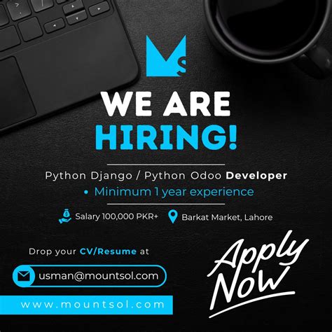 Mount Sol On Linkedin Nowhiring Pythondeveloper Mountsolcareers