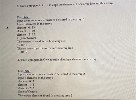 Solved 3 Write A Program In C To Copy The Elements Of One