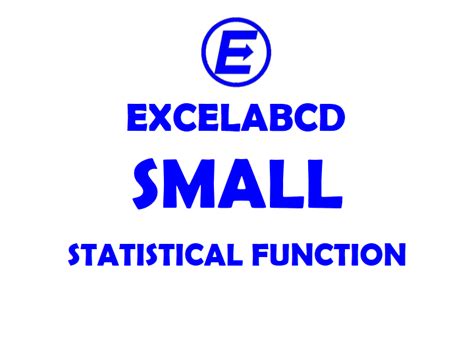 Excel Small Function Excelabcd