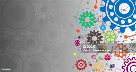 네트워크 모델 경로 배경 Ep2에 미래 기어 휠 패턴의 기술 개념에 대한 스톡 벡터 아트 및 기타 이미지 개념 기계 부분