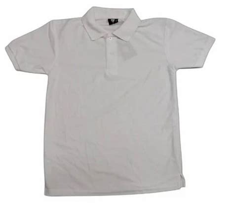 Plain Polo Neck Poly Cotton Collar T Shirt Medium At ₹ 135piece In