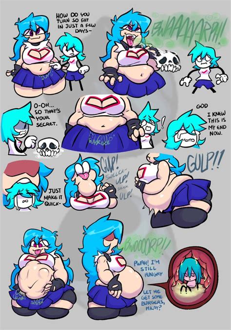 Rule 34 Bbw Belly Blue Hair Burp Burping Chubby Female Fat Female