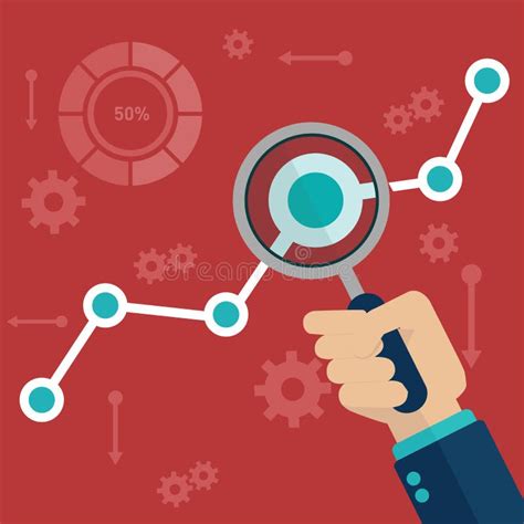 Concept Vector Illustration In Flat Design Style Of Web Analytics Information Stock Vector