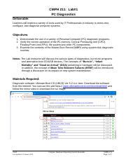 Exploration Of PC Diagnostic Tools For Hardware Testing Course Hero