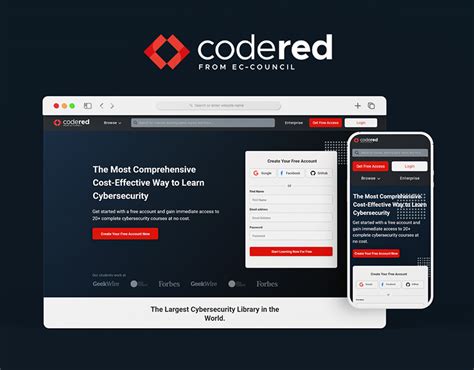 Codered Cyber Security Courses Website UI UX Design On Behance