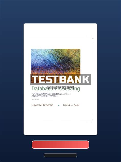 Complete Bundle Test Bank For Database Processing Fundamentals Design And Implementation 14th