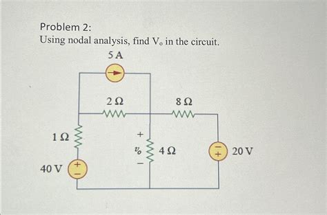 solved problem 2 using nodal analysis find vo ﻿in the