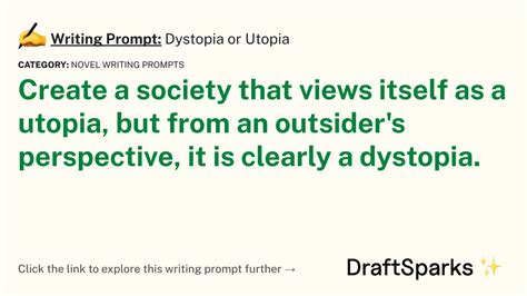 Writing Prompt Dystopia Or Utopia • Draftsparks