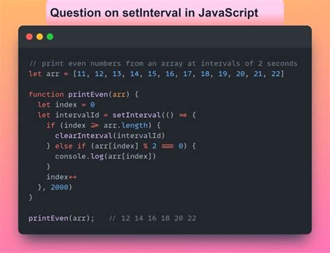 Javascript Setinterval Interviews Coding Frontend Bittu Kumar