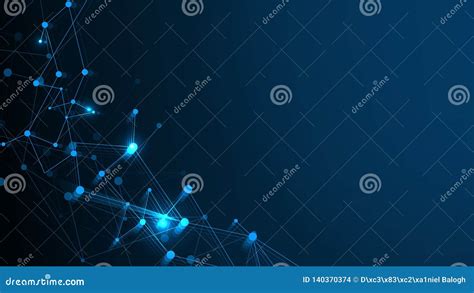 Abstract Technology Network Structure Background Futuristic Plexus Effect Or Molecules