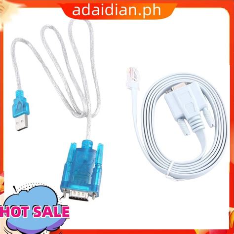 Rj45 Network Cable Serial Cable Rj45 To Db9 And Rs232 To Usb 2 In 1 Cat5 Ethernet Adapter Lan
