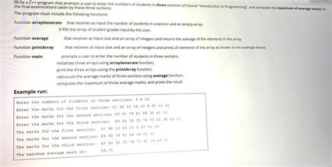 Solved Write A C Program That Prompts A User To Enter The
