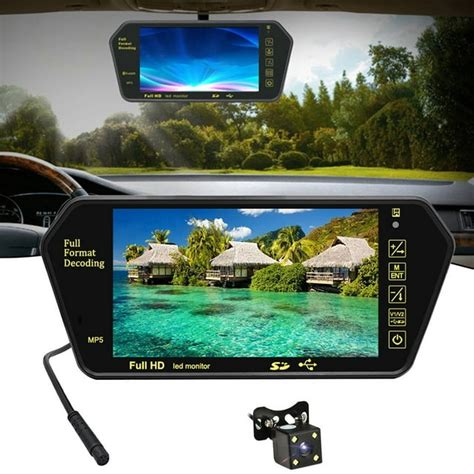 Multi Functional 7 Car Tft Lcd Mirror Monitor Hd With Rear View Camera