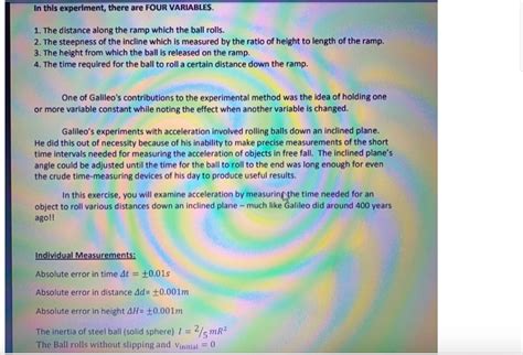 Solved 1 Distance Vs Time Graph O Use Excel To Plot Chegg Com