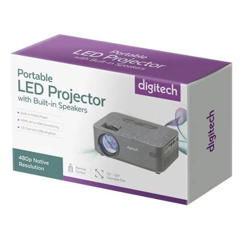 Digitech Av Projector With Hdmi X 2 Usb And Vga Inputs And Built In