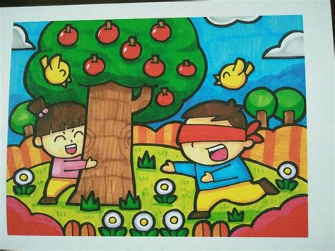 儿童暑假生活简笔画 以暑假为主题画一幅画 伤感说说吧