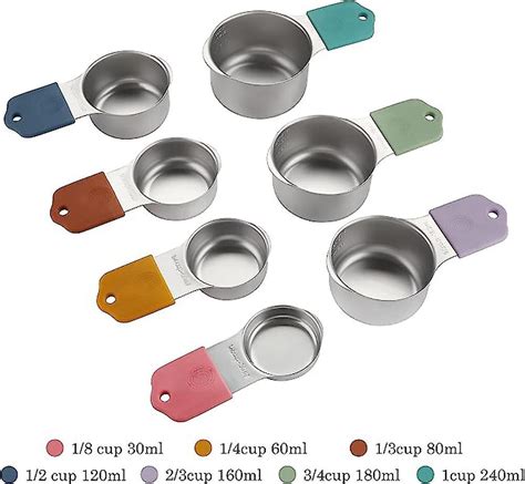 Ssrgv Magnetic Measuring Cups Set Of 7 Stainless Steel Heavy Duty
