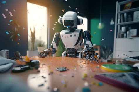 Smart Home Of The Future Ai Enabled Household Automation Concept Illustration Stock