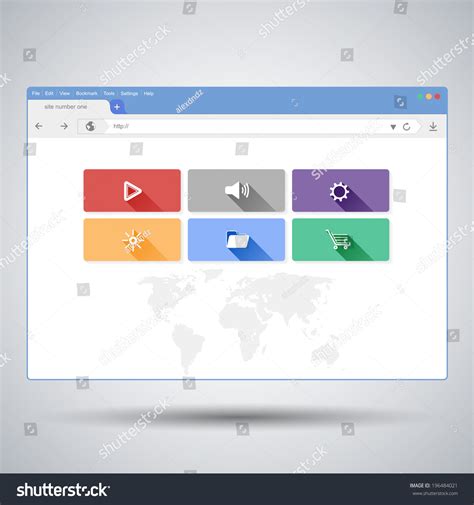 Vector Flat Browser Design Stock Vector Royalty Free Shutterstock