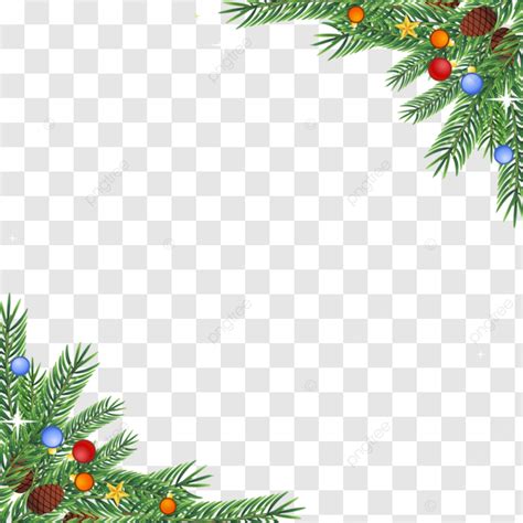 크리스마스 소나무 잎 Photocall 코너 디자인 투명 벡터 솔잎 포토콜 크리스마스 사진 통화 장식 Png 일러스트 및