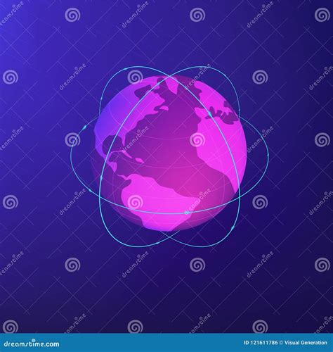 Isomentric Global Network Concept Stock Vector Illustration Of Data Global 121611786