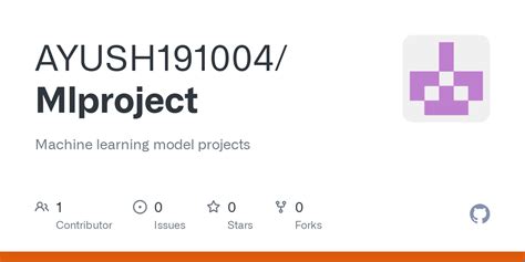 GitHub AYUSH Mlproject Machine Learning Model Projects