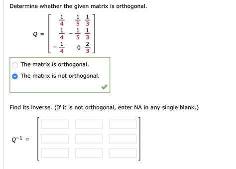 Which Matrix Is Not Orthogonal At Darren Pennington Blog