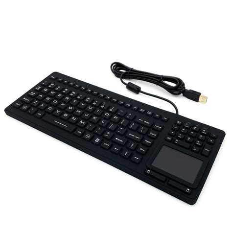 Industrial Waterproof Silicone Keyboard Ikb107 With Touchpad Ip68 Certified