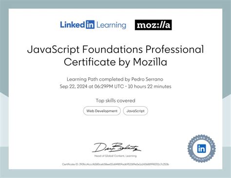 pedro serrano on linkedin certificate of completion