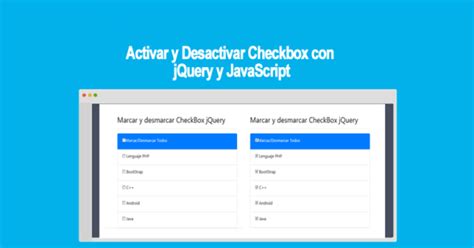 Activar Y Desactivar Checkbox Con Jquery Y Javascript Baulphp