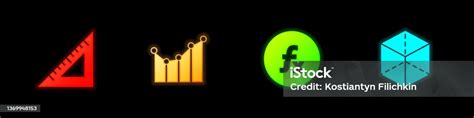 삼각형 눈금자 그래프 일정 차트 다이어그램 함수 수학 기호 및 기하학적 그림 큐브 아이콘을 설정합니다 벡터 그래프에 대한 스톡 벡터 아트 및 기타 이미지 Istock