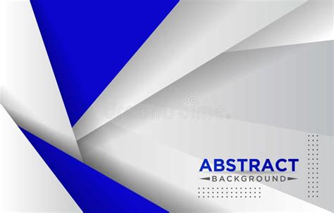 Abstract Blue And White Triangle Overlapping Layers Geometric Shapes
