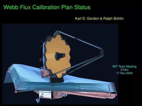 Ppt Webb Flux Calibration Plan Status Powerpoint Presentation Free