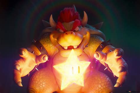 The Super Mario Bros Movie Bowser Super Star 4k Wallpaper Download