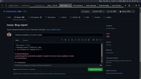 Additional Padding In Browser Navbar · Issue 1823 · Minbrowsermin